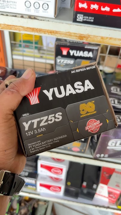 Kemasan baru aki motor merk Yuasa ytz5s aki kering - YouTube