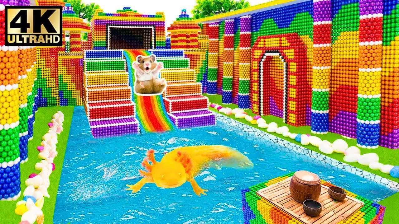 Build Triple Infinity Waterfalls In Playground Have Giant Ball Pool ...