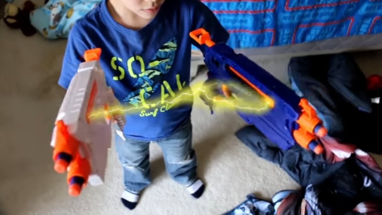 Nerf Blaster Battle But Unlocking The POWER - YouTube