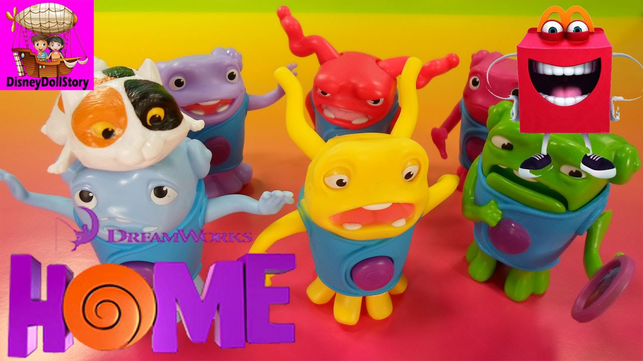 ♥ 2015 DreamWorks Home - McDonald's Happy Meal Toys Review Video - Set ...