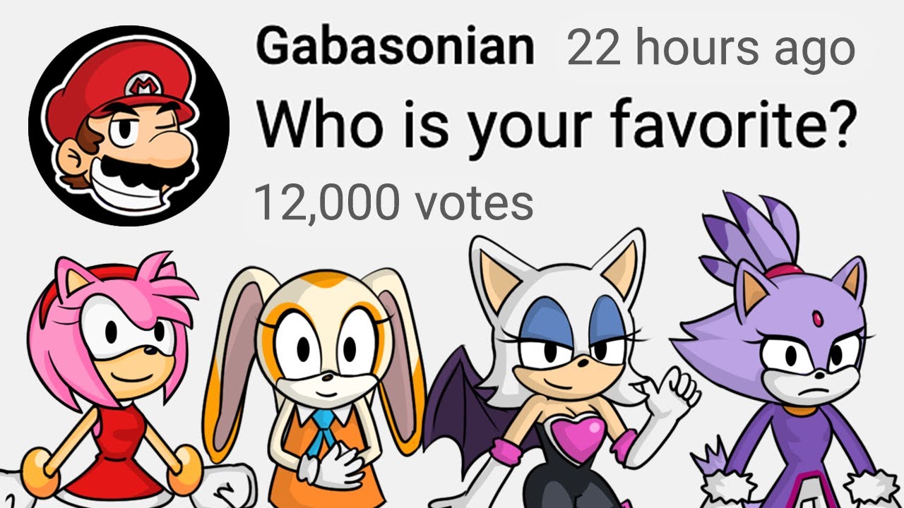Favorite Female Sonic Character? - YouTube