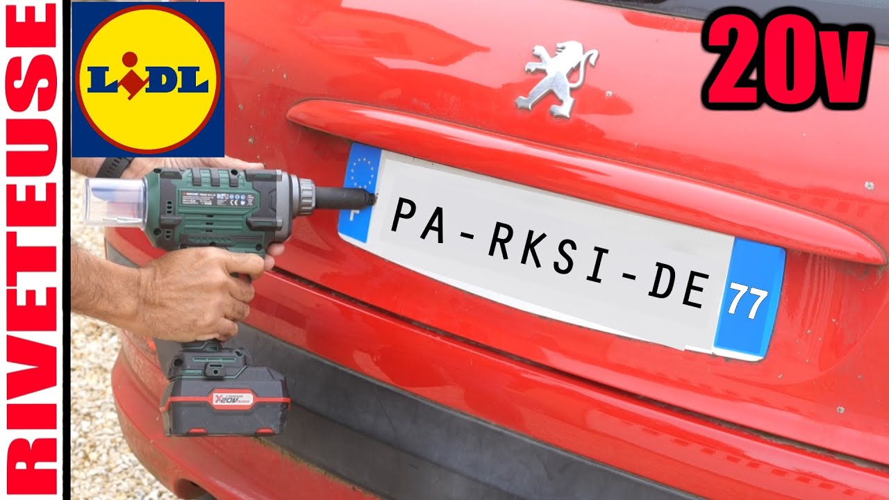 LIDL pistolet à rivets sans fil PARKSIDE PBNSG 20-Li A1 20V brushless ...