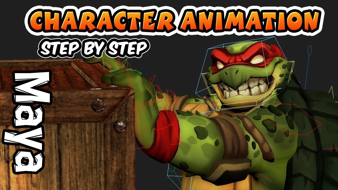 Animating TMNT Raphael 3D Character in Maya (Free Rig) - YouTube