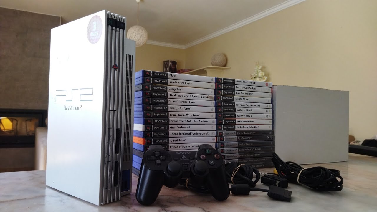 Unboxing PS2 fat prata europeu - YouTube