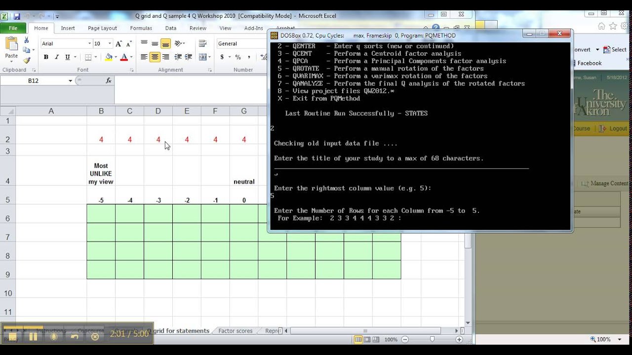 Video 5 Entering Sorts Part 1 PQMethod - YouTube