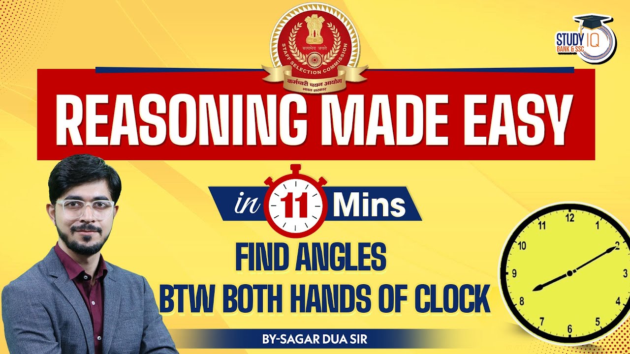 Reasoning Classes | Find Angles Between Both Hands of Clock | Angle ...