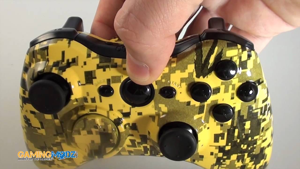 Digital Yellow Camo Modded Xbox 360 Controller Exclusively from ...