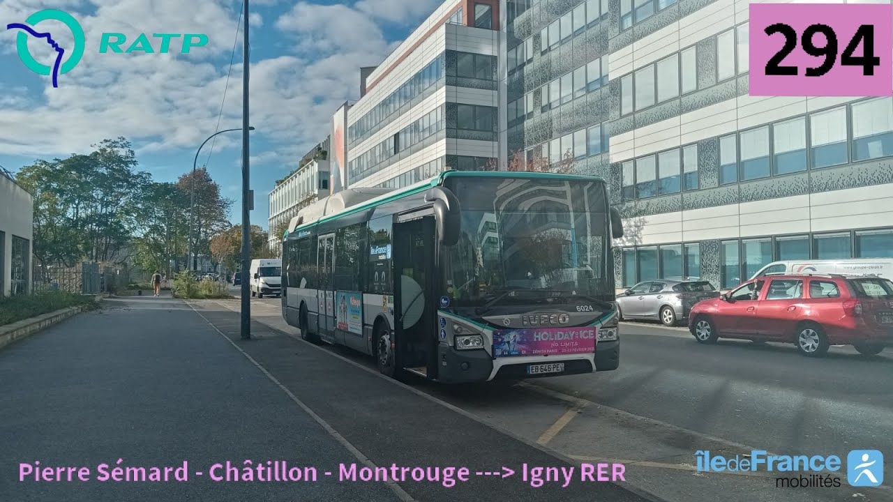 Bus 294 RATP - Urbanway 12 Hybride N°6024 Pierre Sémard - Châtillon ...