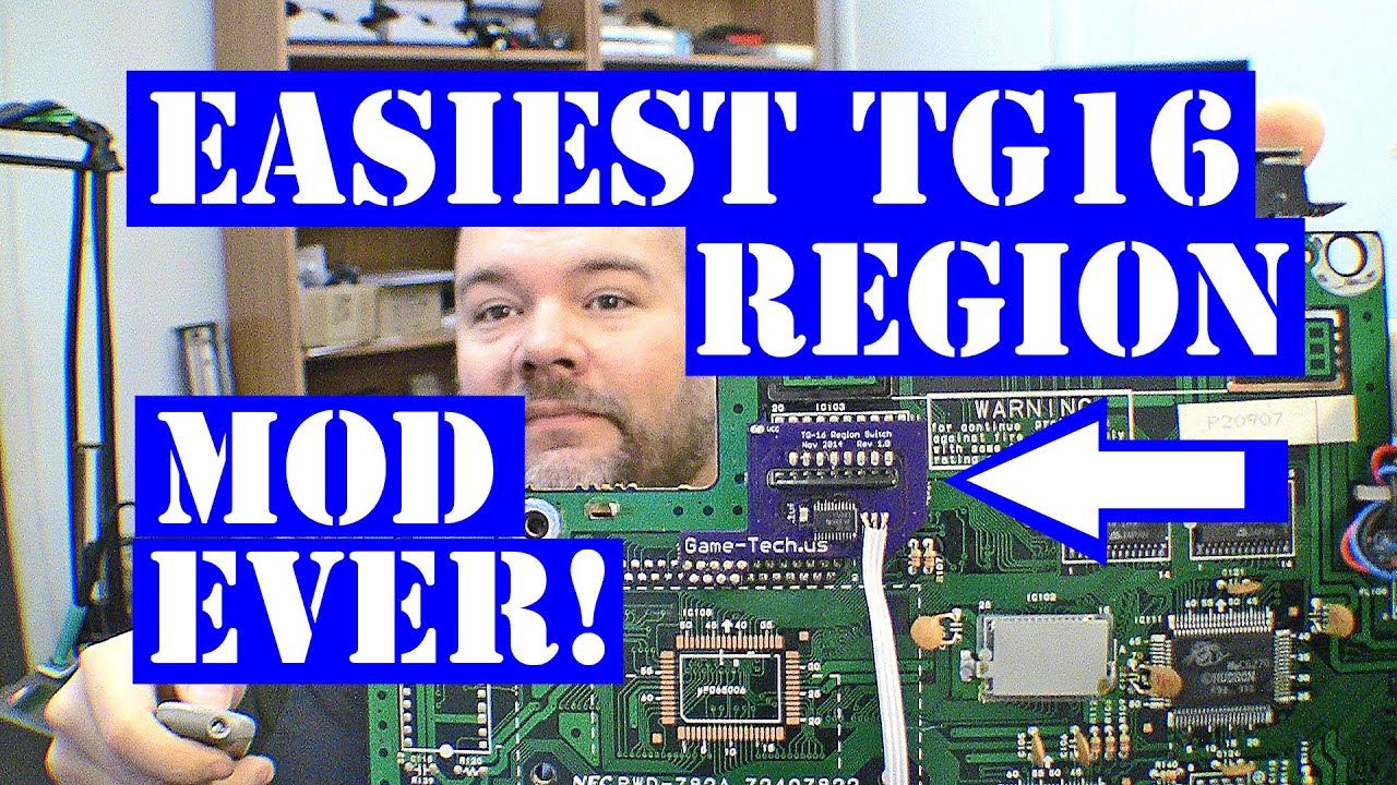TurboGrafx-16 - EASIEST internal region mod pcb instal TG16 - YouTube
