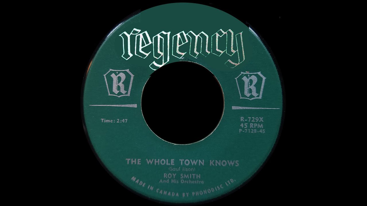Roy Smith And His Orchestra - The Whole Town Knows (1958) - YouTube