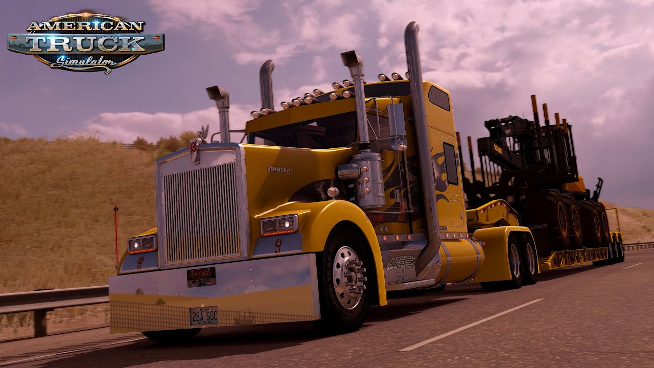 Logging equipment to Montana #ats #jonruda #kenworth #zeemods # ...