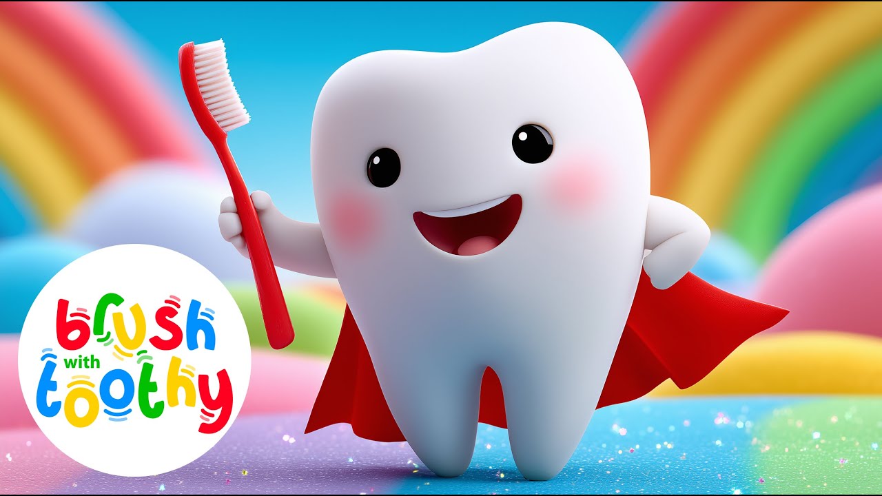 Brush with Toothy 🦷 | Fun Kids Tooth Brushing Song | Morning & Night ...