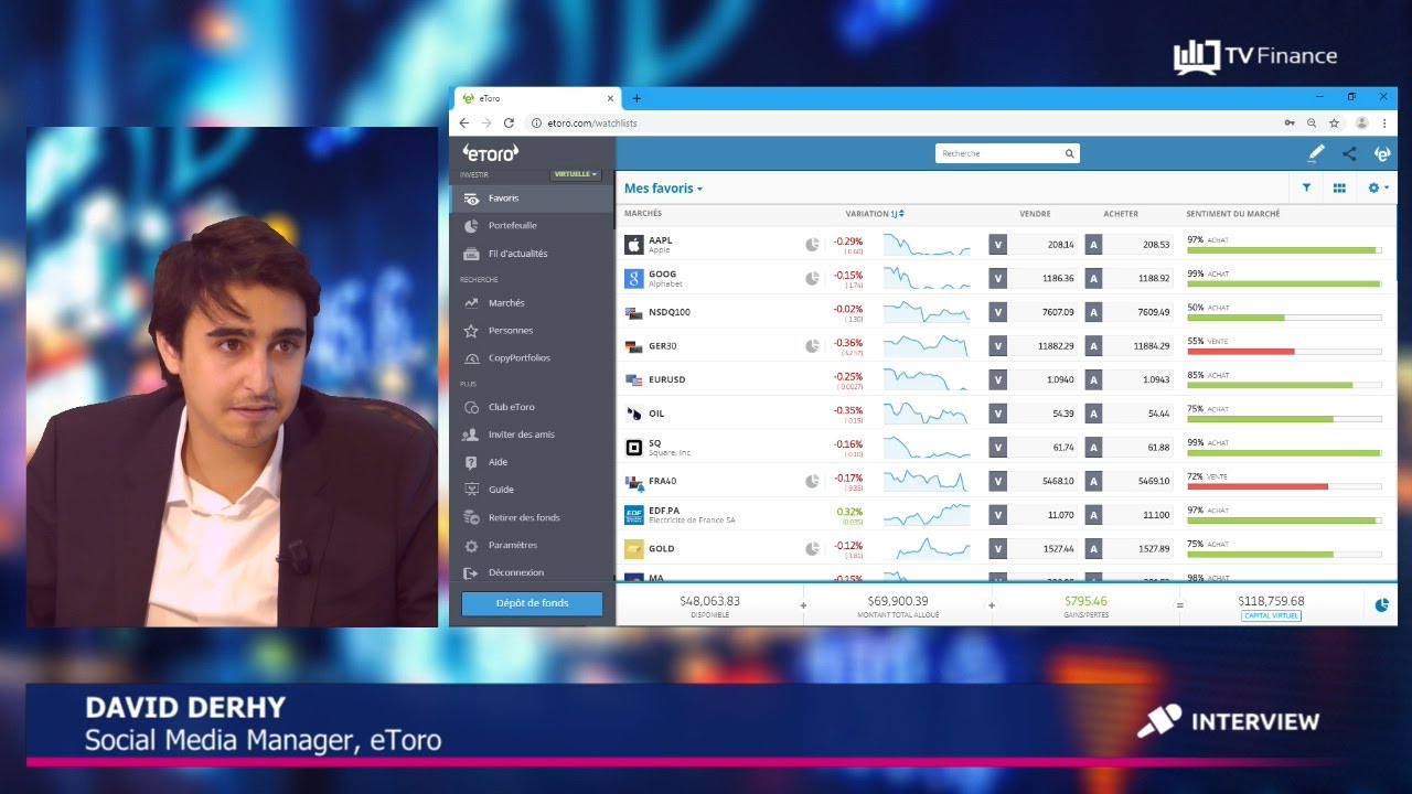 eToro, David Derhy : « Présentation de la plateforme de trading » - YouTube