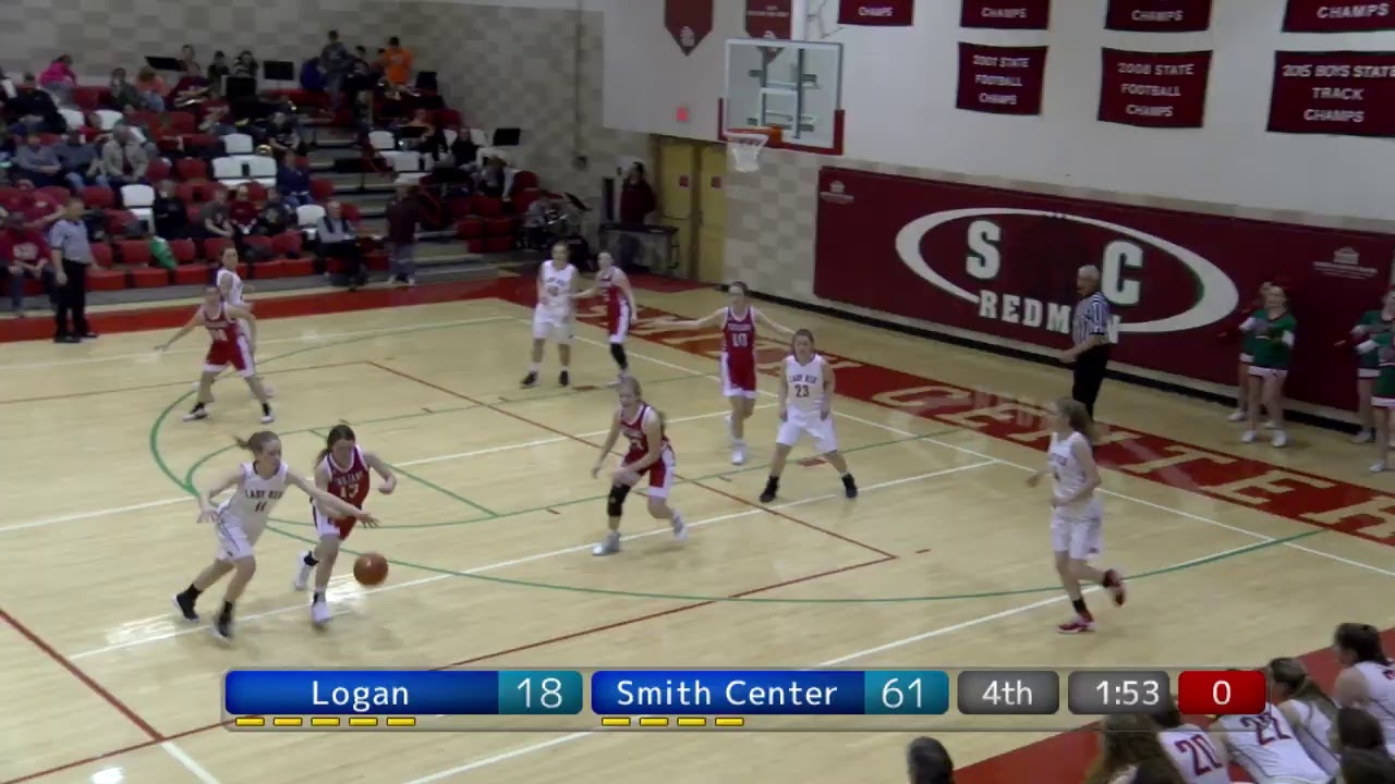 Smith Center Redmen Vs. Logan Lady Trojans Basketball - YouTube