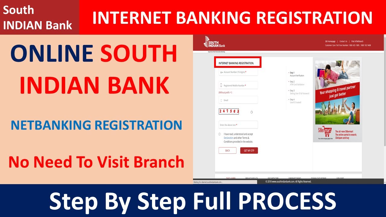 How to Net Banking Registration In South Indian Bank | South Indian ...