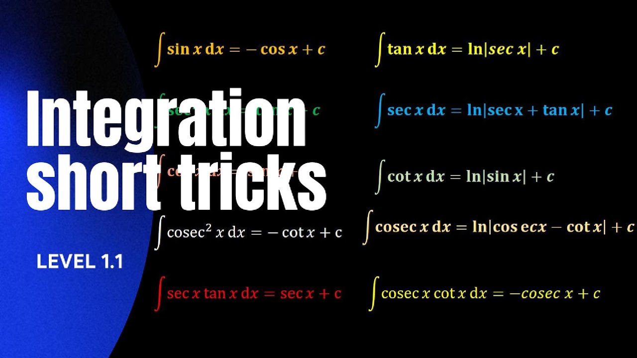 Integration short tricks part 1.1||crack in seconds||special mcq tricks ...