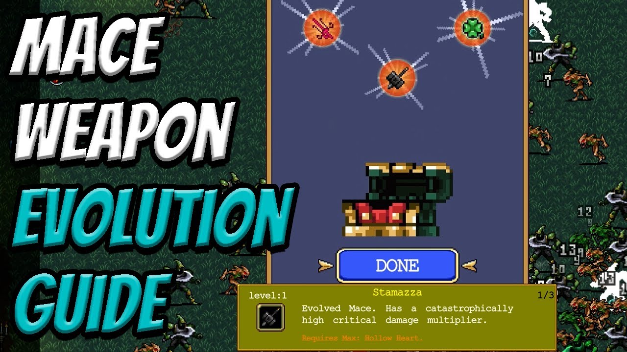 How to evolve the Mace into Stamazza | Vampire Survivors Ode To ...