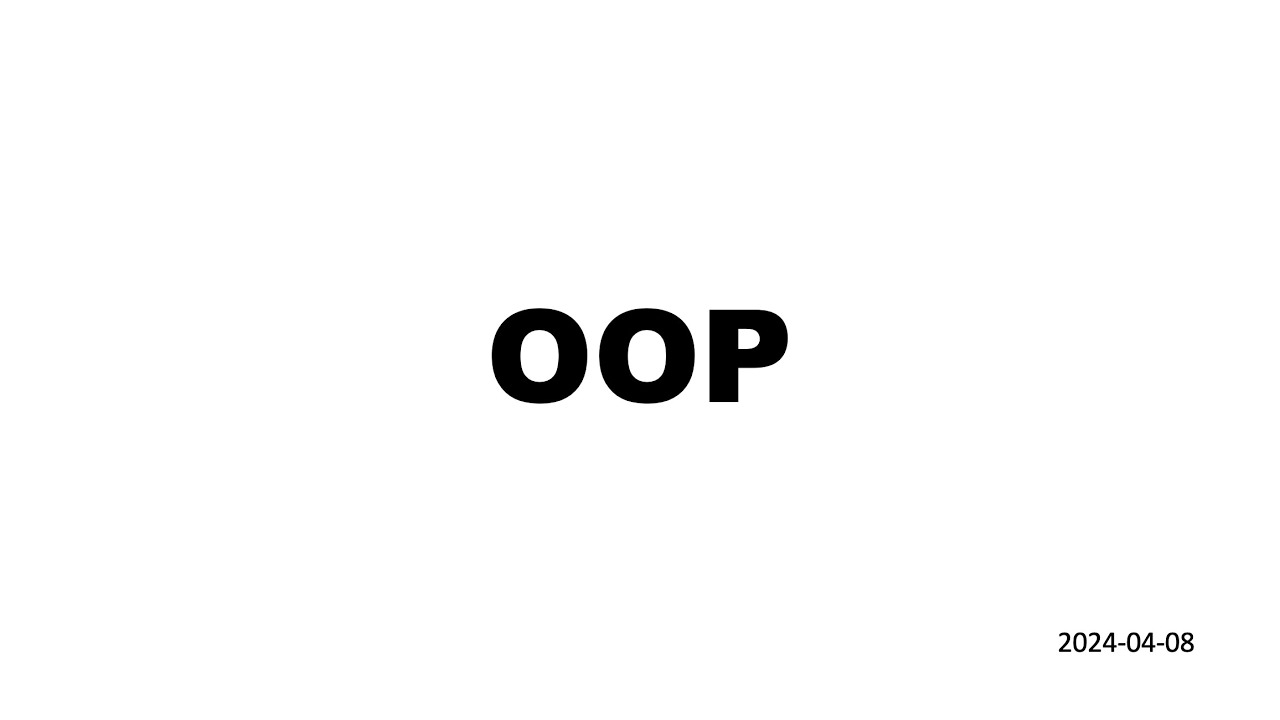 OOP 2024 04 08 - YouTube