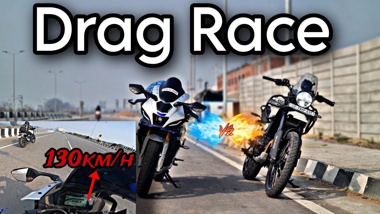 R15M vs Himalayan 450 Drag Race|Unexpected Results |Race till their ...