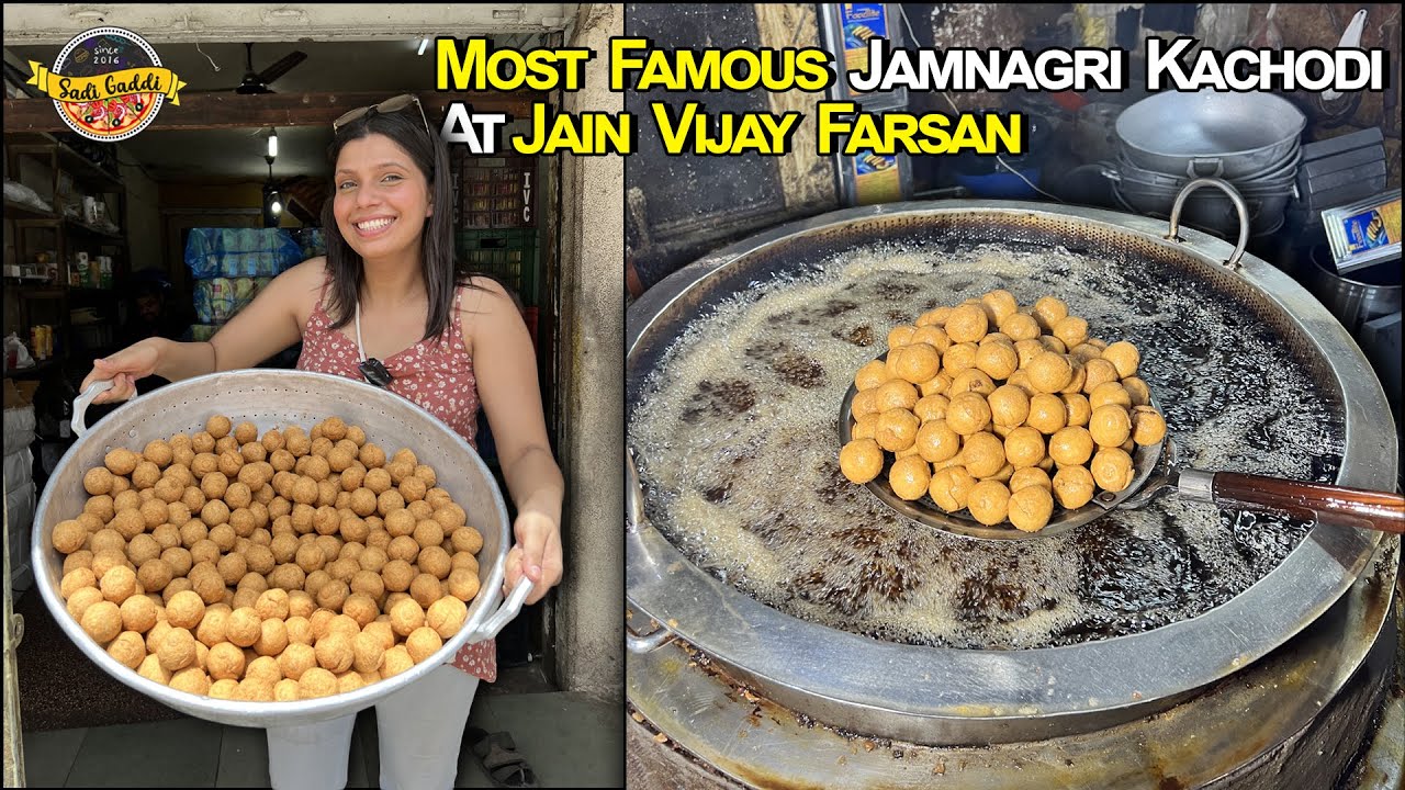 Most Famous Jamnagri Kachori Bulk Making at Jain Vijay Farsan 🔥 ...