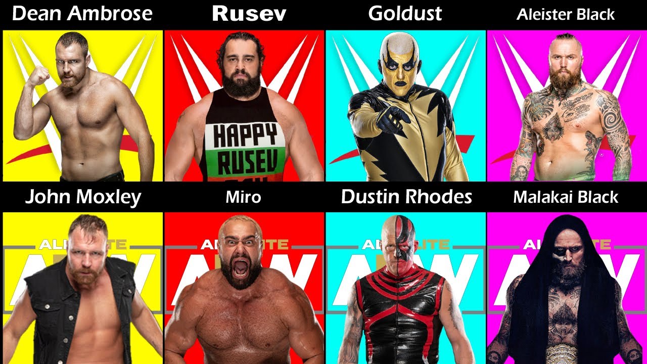 Wrestlers Name Changes WWE And AEW - YouTube