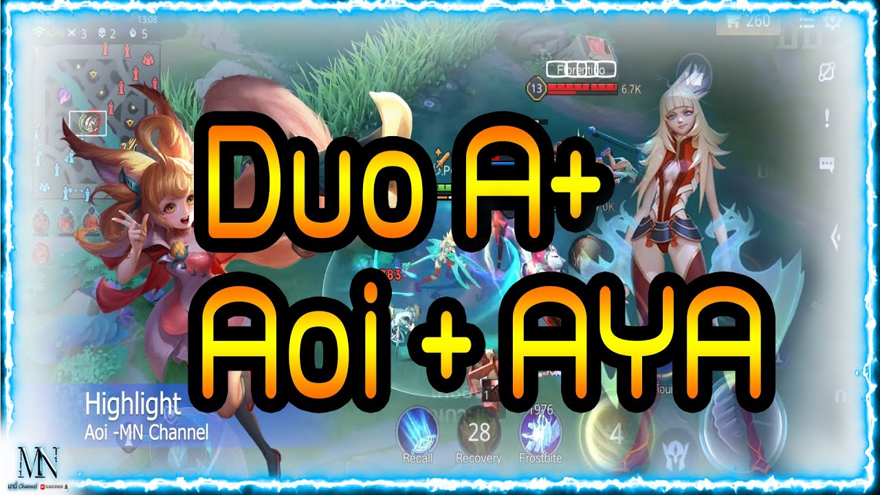 RoV Duo แพ็คคู่ Aoi + Aya | มานี่ Tarm เล่น Aoi Rov - YouTube