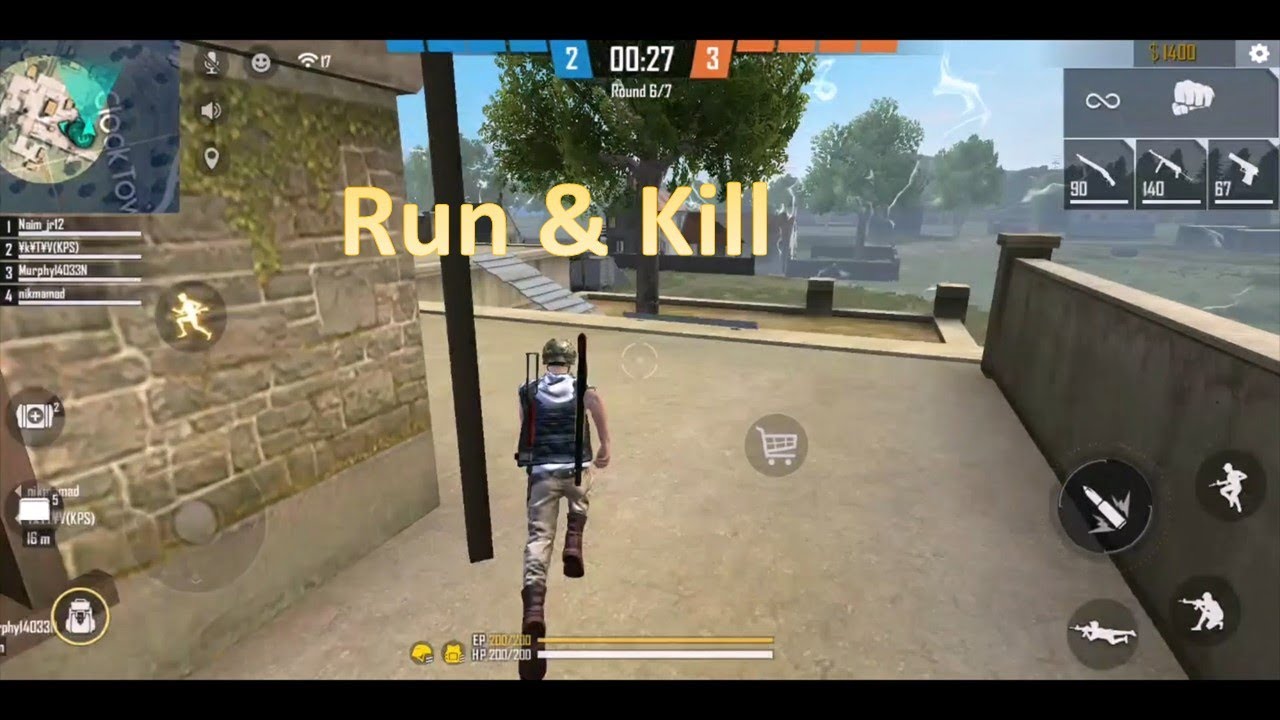 Run! Run! Run! And Kill : Garena Free Fire Mobile Game #Gameplay - YouTube