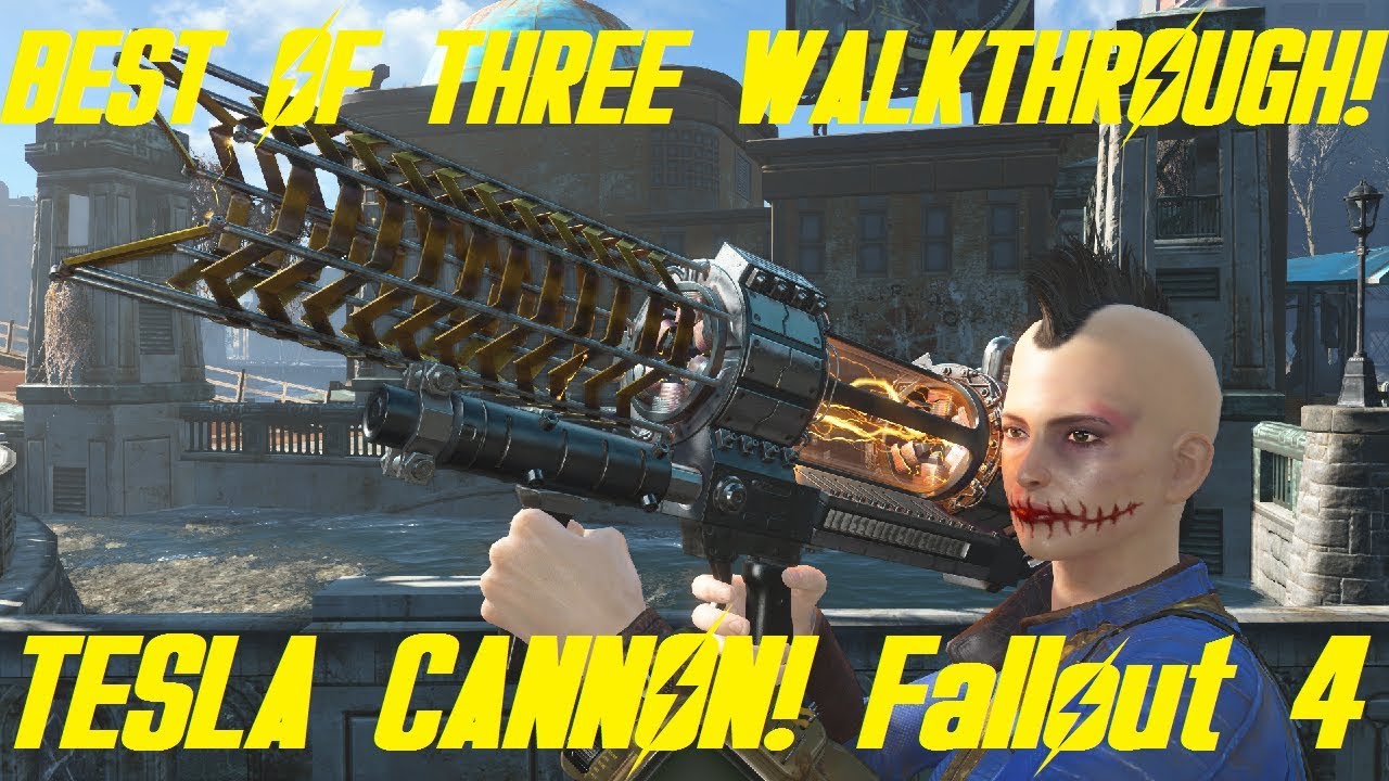 BEST OF THREE WALKTHROUGH! TESLA CANNON! Fallout 4 Creation Club! - YouTube