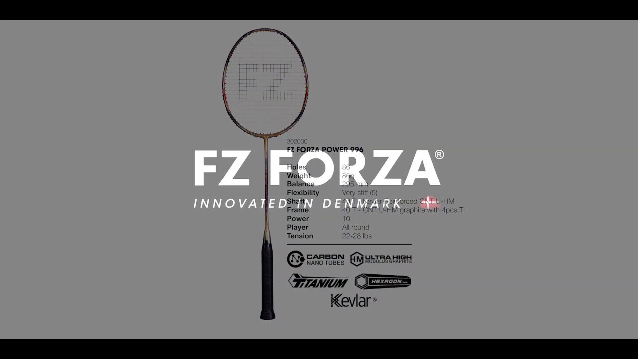 Forza Power 996 Badminton Racket Review from Anders Andonsen - YouTube