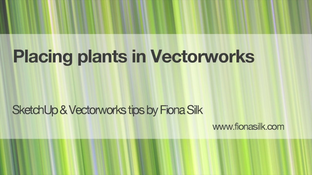 Vectorworks: Placing plants (2 of 5) - YouTube