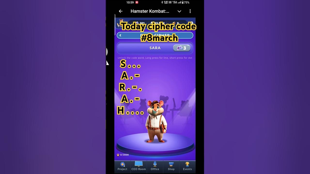 Daily Cipher code 08March Hams Gamedev Heroes Daily Cipher code 08 March| Today CIPHER codes ...
