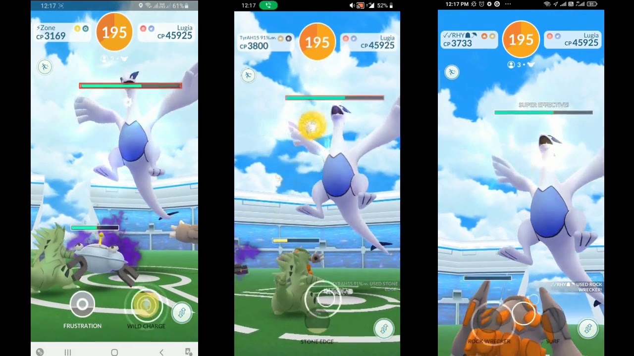 Lugia - Unique 18 Trio in Partly Cloudy - YouTube