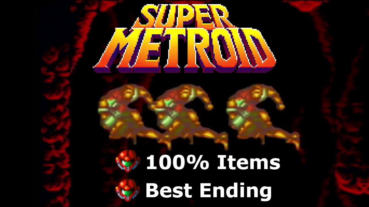 Super Metroid Walkthrough - 100% Best Ending - YouTube