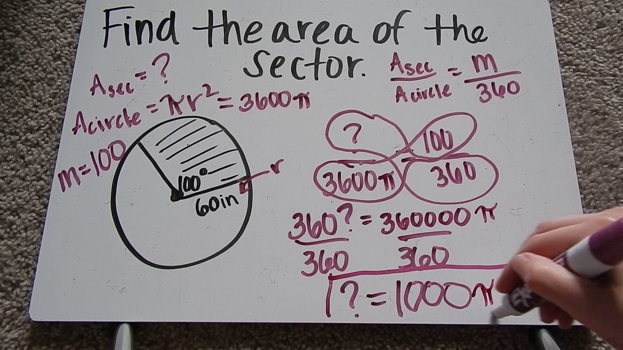Area of a Sector Tutorial - YouTube