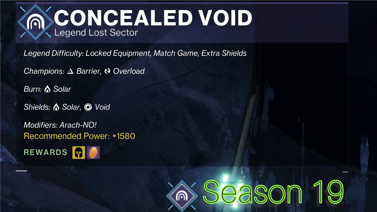 Destiny 2 - SOLO Concealed Void Legend Lost Sector - YouTube