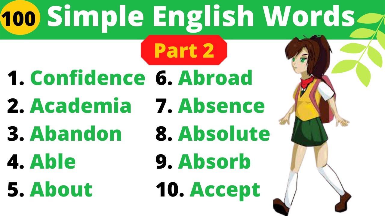 100 Simple English Words For Daily Use English Vocabulary Words For 100-simple-english-words-for-daily-use-english-vocabulary-words-for