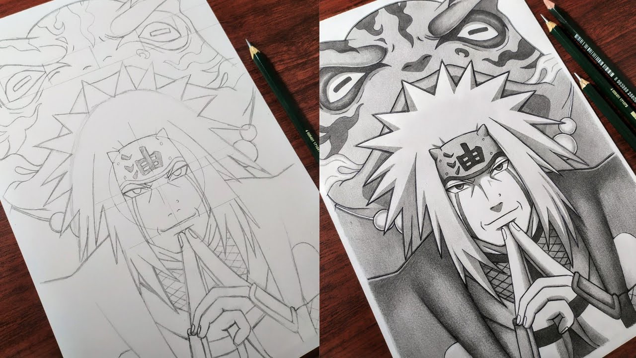 How to Draw "Jiraiya" [Naruto Shippuden] | Drawing Tutorial - Step by ...