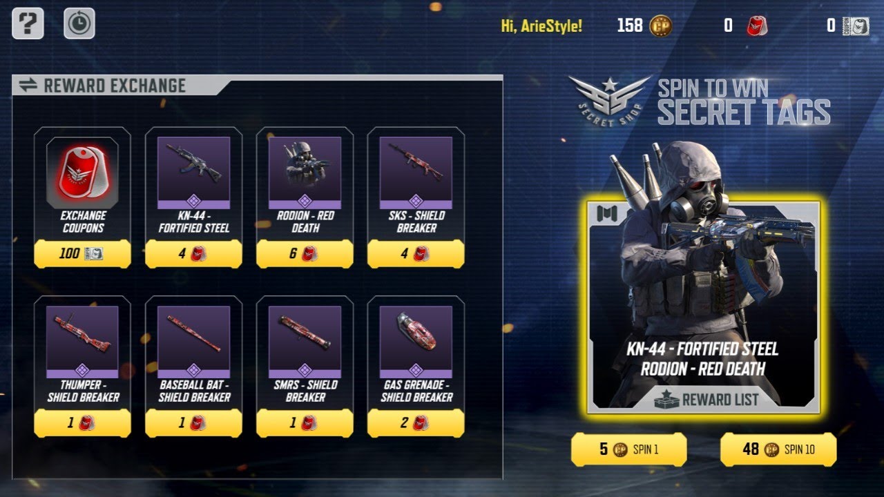 *NEW* SECRET SHOP EVENT + GET KN-44 FORTIFIED STEEL & RODION - RED ...