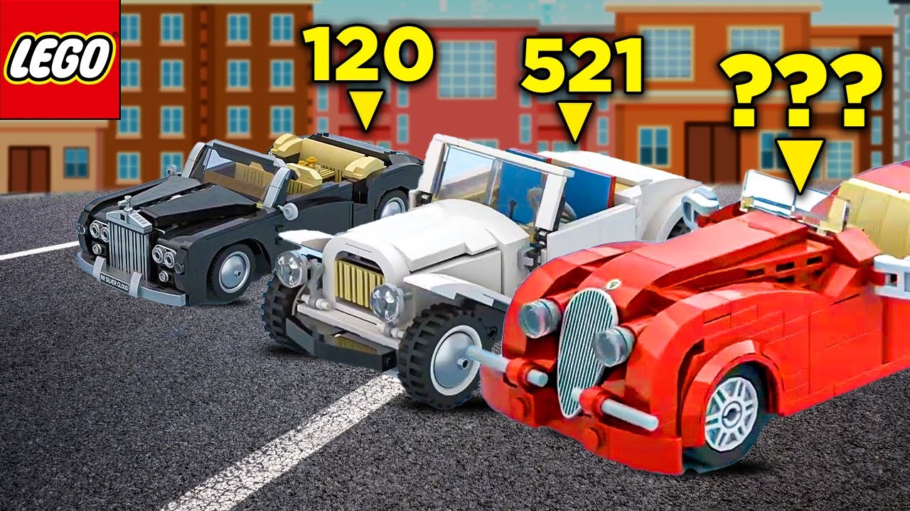 Lego Vintage Cars Speed Build in Different Scales 🚗 Size Comparison ...
