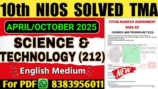 Nios Class 10 Science Tma Solved 2024 25 10th Nios Science And Technology Assignment Solved 2025 ...