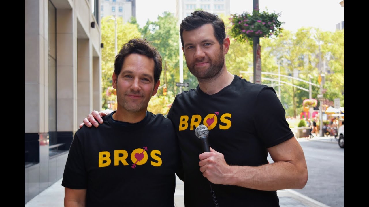 Billy On The Street: Paul Rudd Loves BROS - YouTube