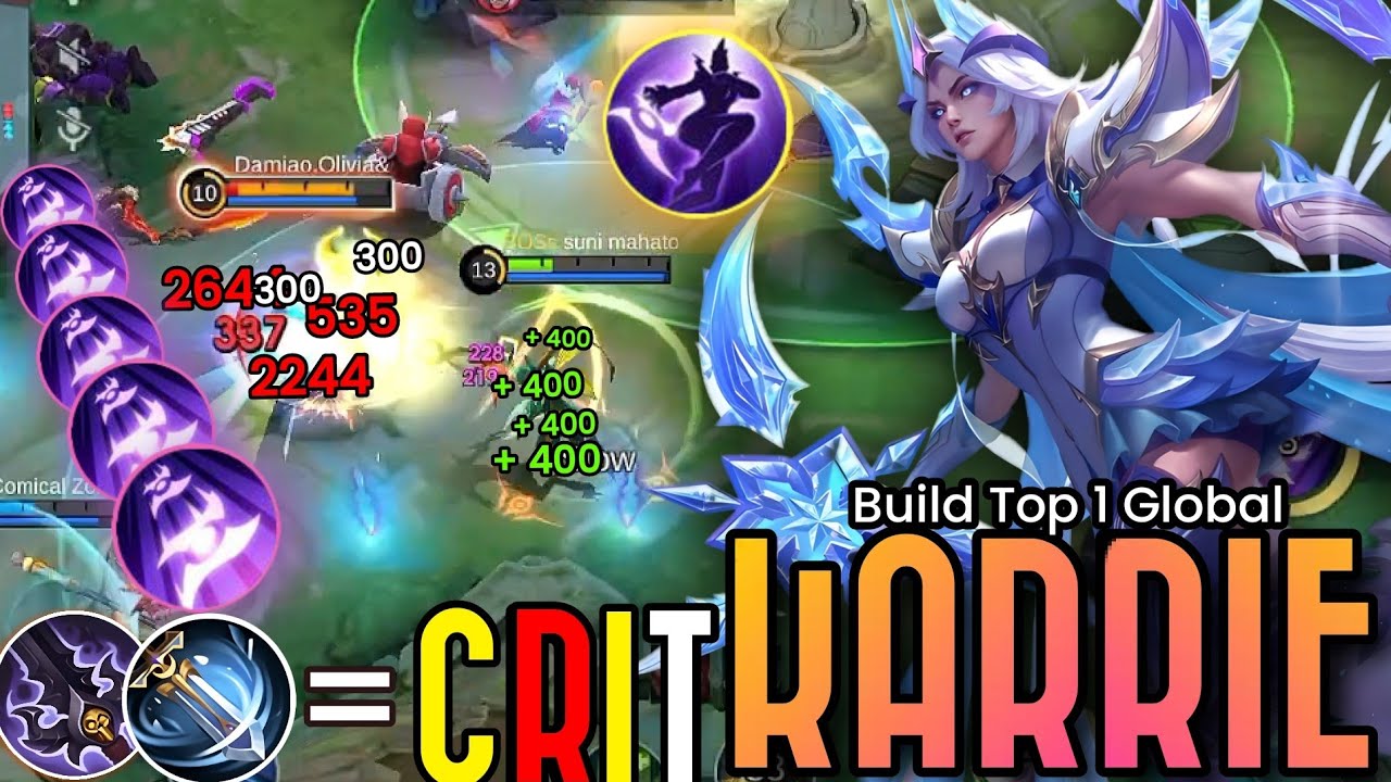 Karrie with Trinity Build Insane Attack Speed!! - Top 1 Global Build ...