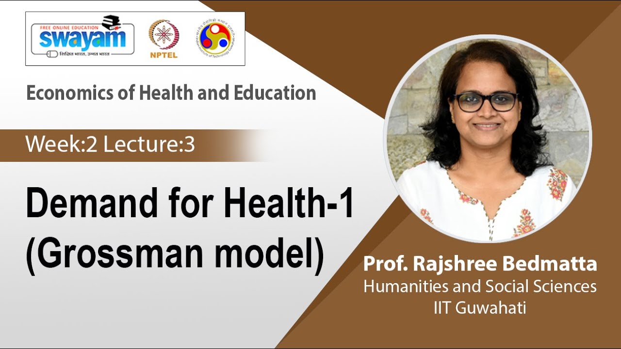 Lec 5: Demand for Health-1 (Grossman model) - YouTube