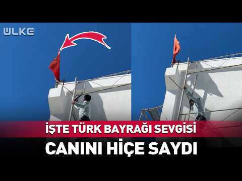 🇹🇷 🇹🇷 🇹🇷 İşte Türk Bayrağı Sevgisi... Canını Hiçe Saydı!