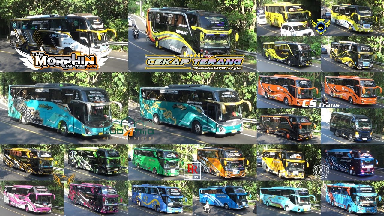 Mobil Bus Telolet Morphin, Cekap Terang, Flamboyan, Alfathan, Daruma ...