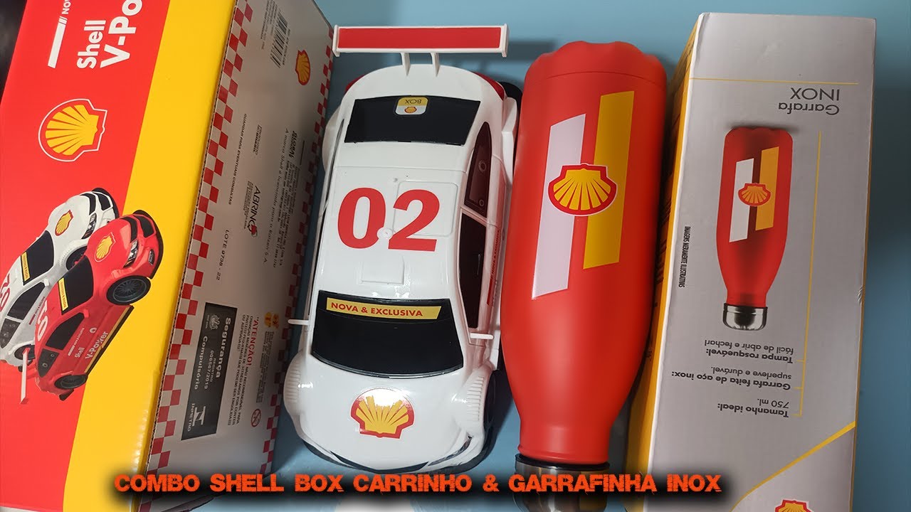 Shell Box Carrinho Novo Exclusivo Shell V Power + Garrafinha Inox - YouTube