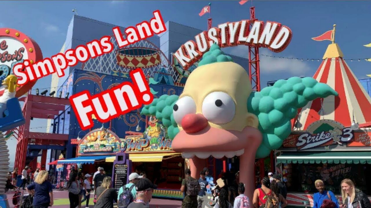 THE SIMPSONS LAND AT UNIVERSAL STUDIOS HOLLYWOOD - YouTube