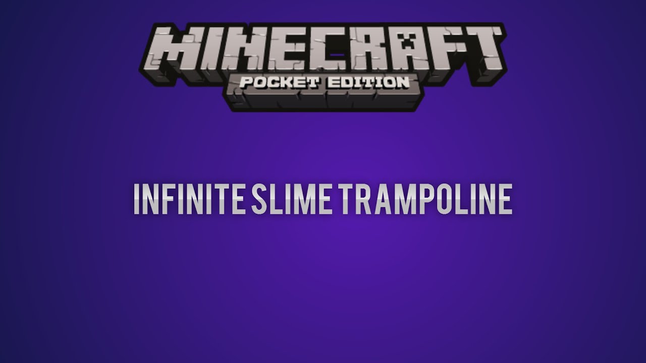 Minecraft PE Tutorials: Infinite Slime Trampoline - YouTube