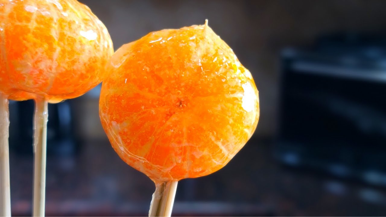 Edible Glass Candy - Coated Tangerines or Any Other Fruits with 3 ...