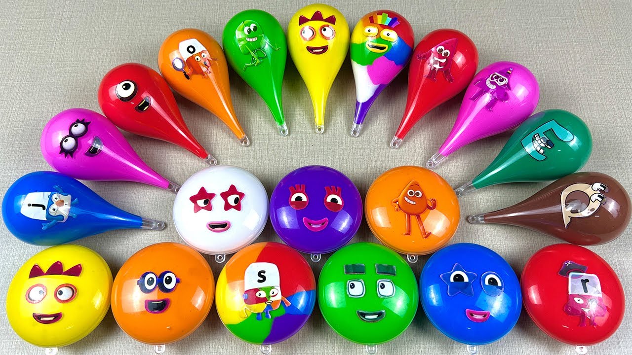 Cake Rainbow CLAY: Digging Numberblocks SLIME in Sand ! Satisfying ASMR ...